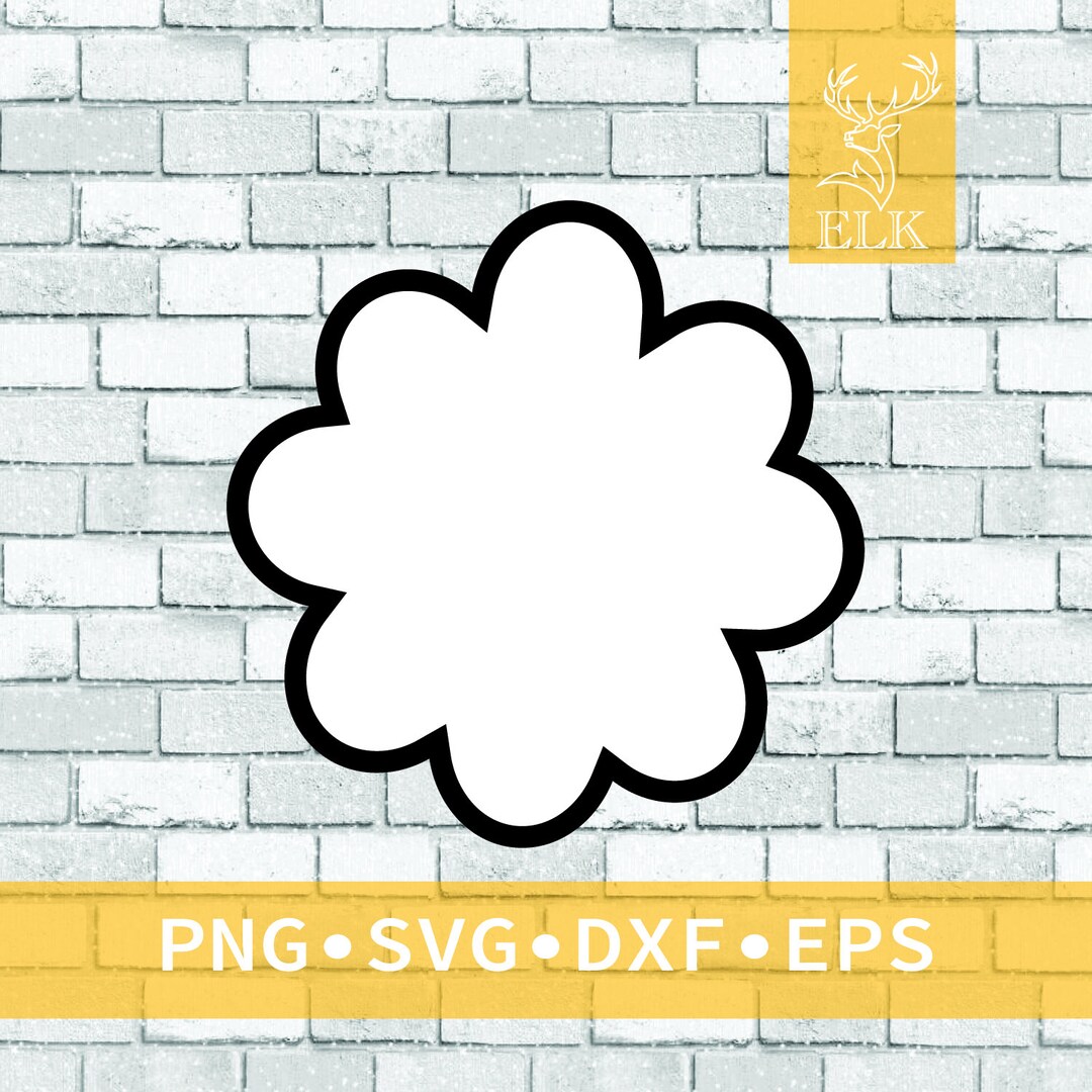 Simple Flower Layered Outline Daisy Shape SVG svg, Dxf, Eps, Png Cut ...