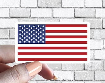 Rustic USA American Flag Sticker Die Cut Printed Vinyl Decal US America ...