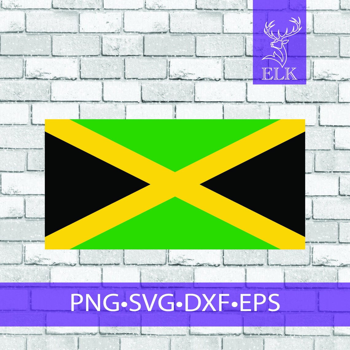 Jamaica Flag Svg, Jamaican Flag Svg (svg, Dxf, Eps, Png) Cut File for ...