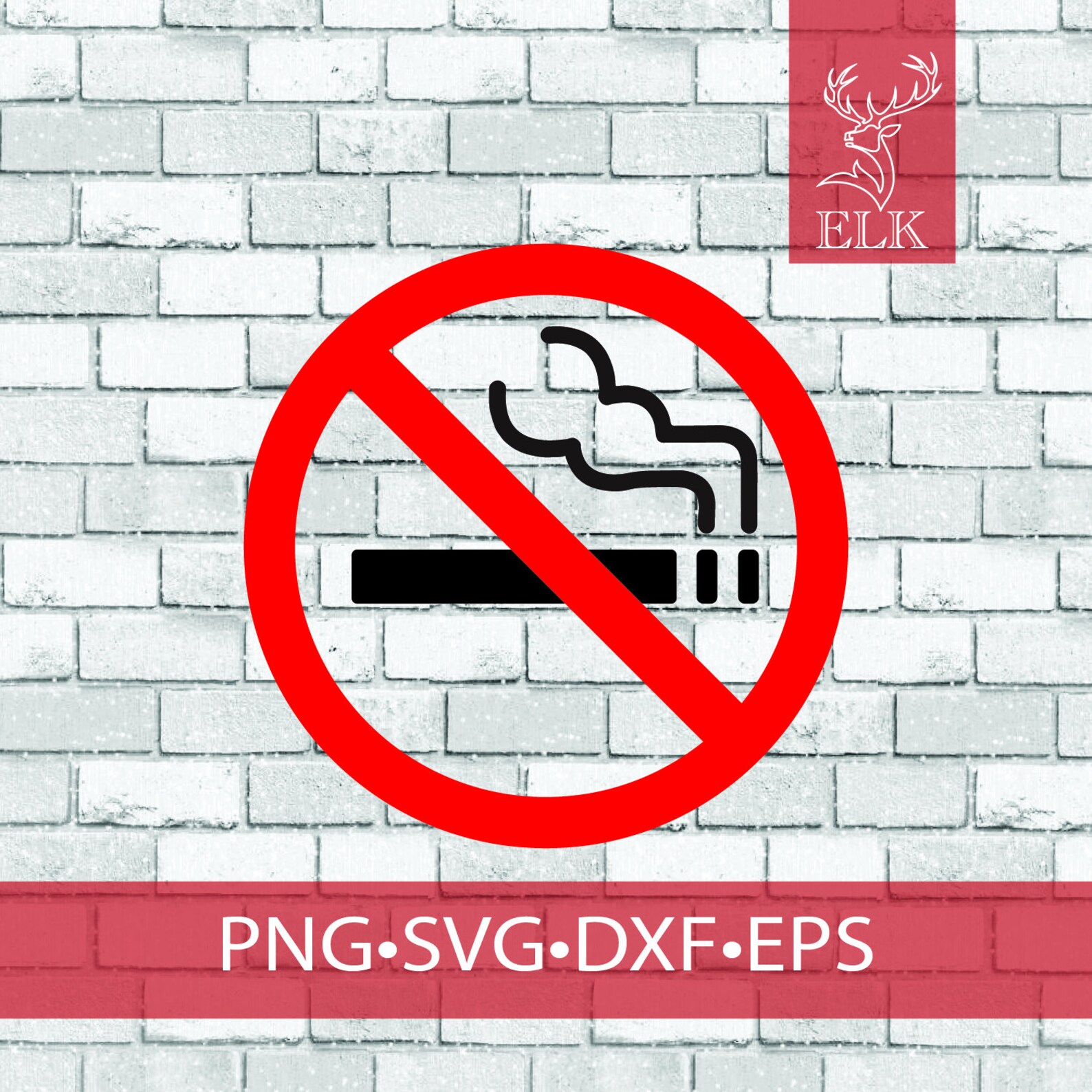 No Smoking Sign Symbol Vector SVG svg Dxf Eps Png Cut - Etsy