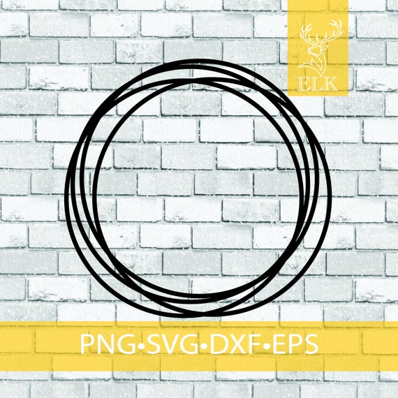 Circle Overlapping Overlapped Frame Wreath Monogram SVG | Etsy