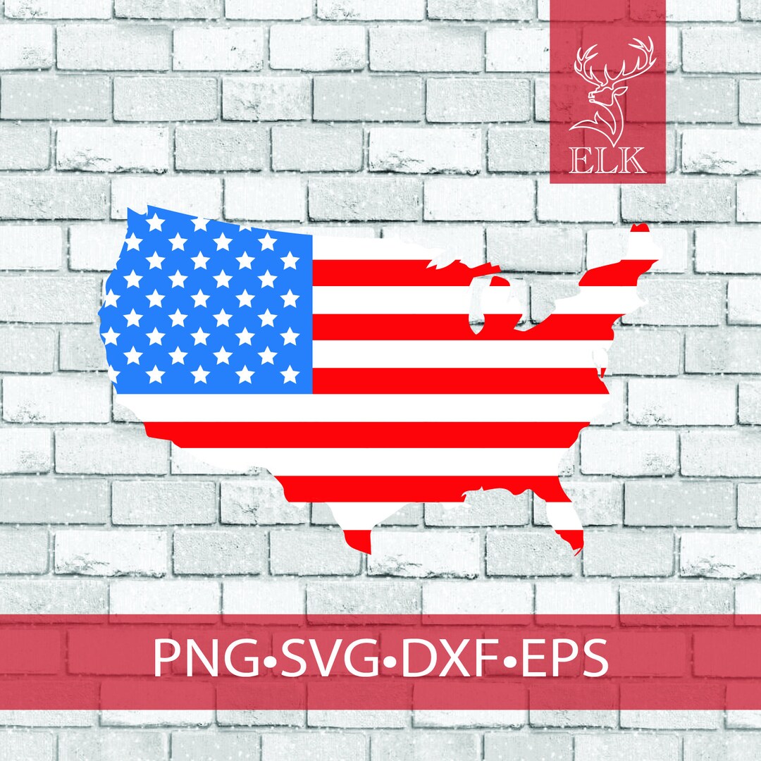 USA Map Svg, Us Flag Svg, Usa Flag, Us Shape Outline SVG Cricut ...