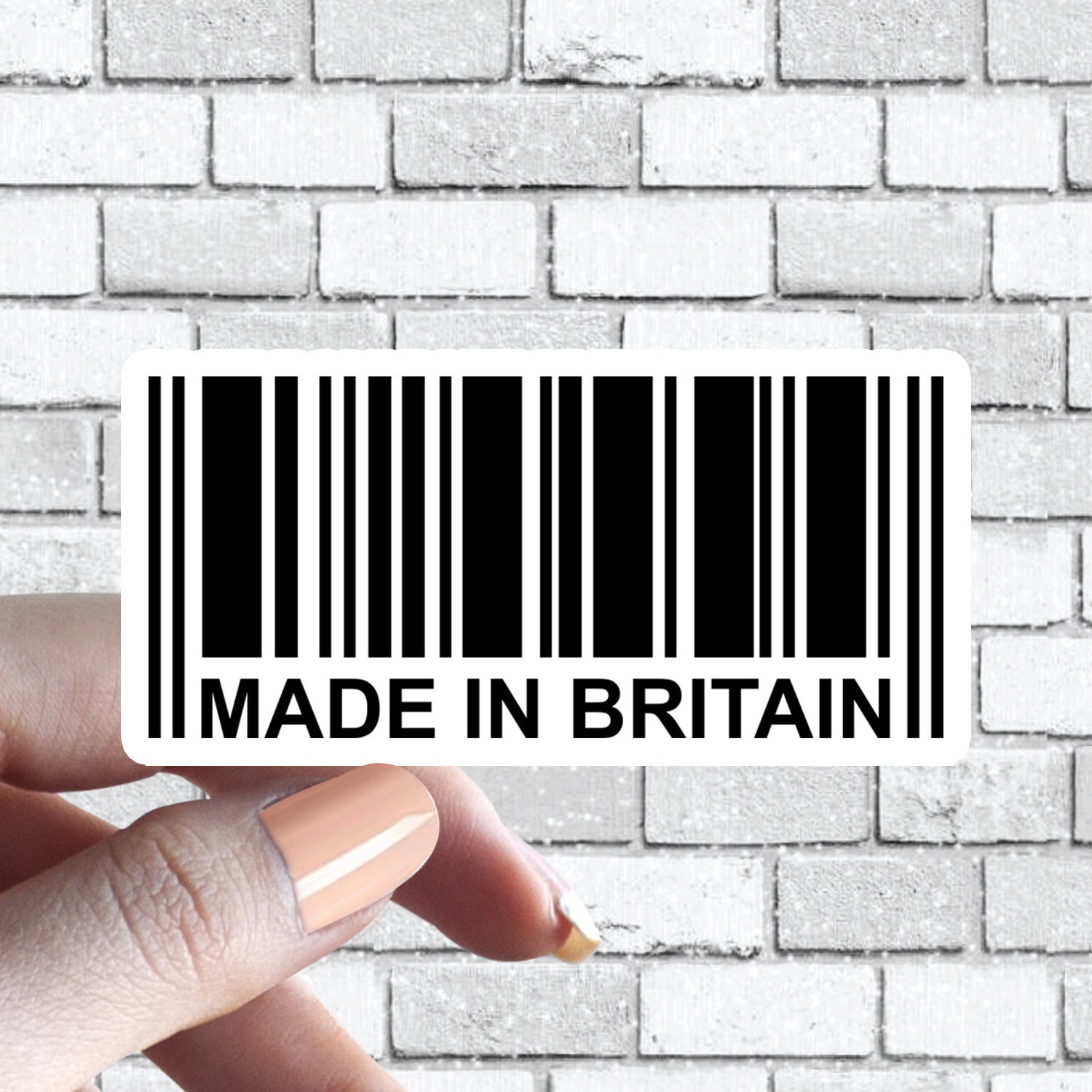 Made in Britain Sticker British Pride Country Barcode Sticker | Etsy