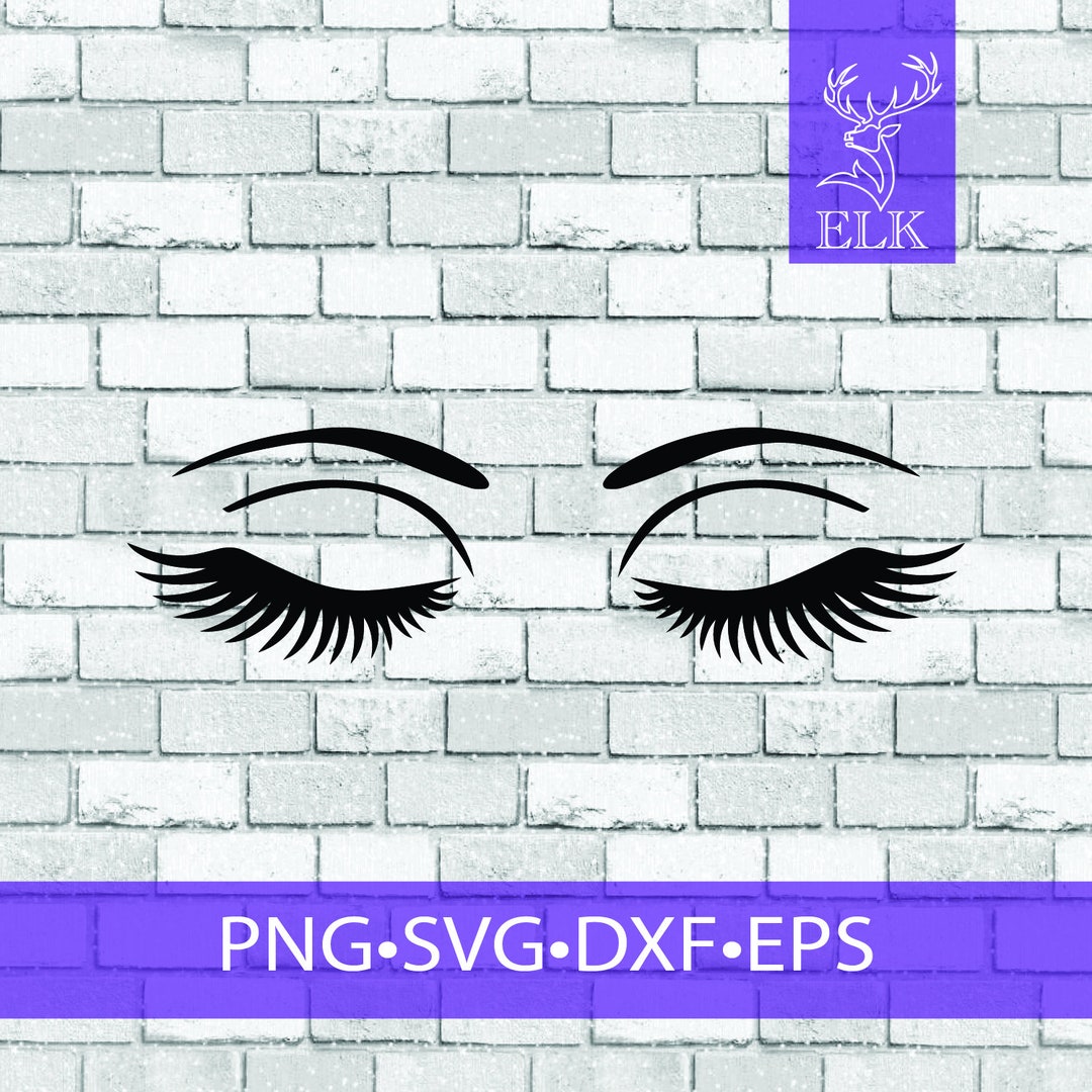 Women Eyelashes Eyes SVG svg Dxf Eps Png Cut File for - Etsy