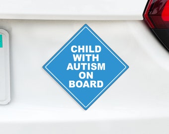 Autism on Board Sign - Etsy