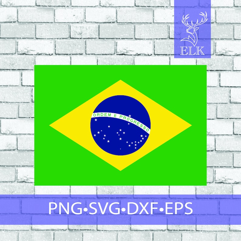 Brazil Flag Svg Brazilian Flag Svg svg Dxf Eps Png Cut - Etsy