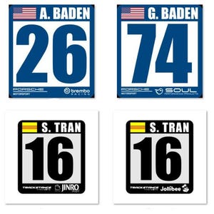 MAGNET Custom Track Autocross Race Car Number Plate - Reusable 1x Piece ...