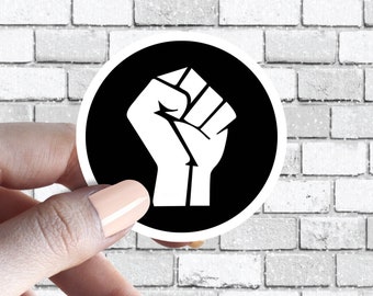 Fight for Those Without Your Privilege Black Lives Matter Fist Sticker ...