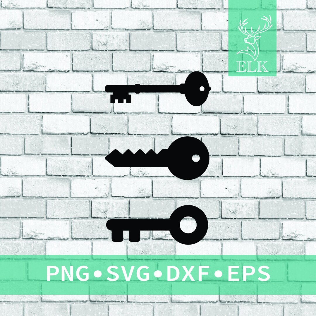 Keys SVG, House Key Shapes Variety Svg svg, Dxf, Eps, Png Cut File for ...