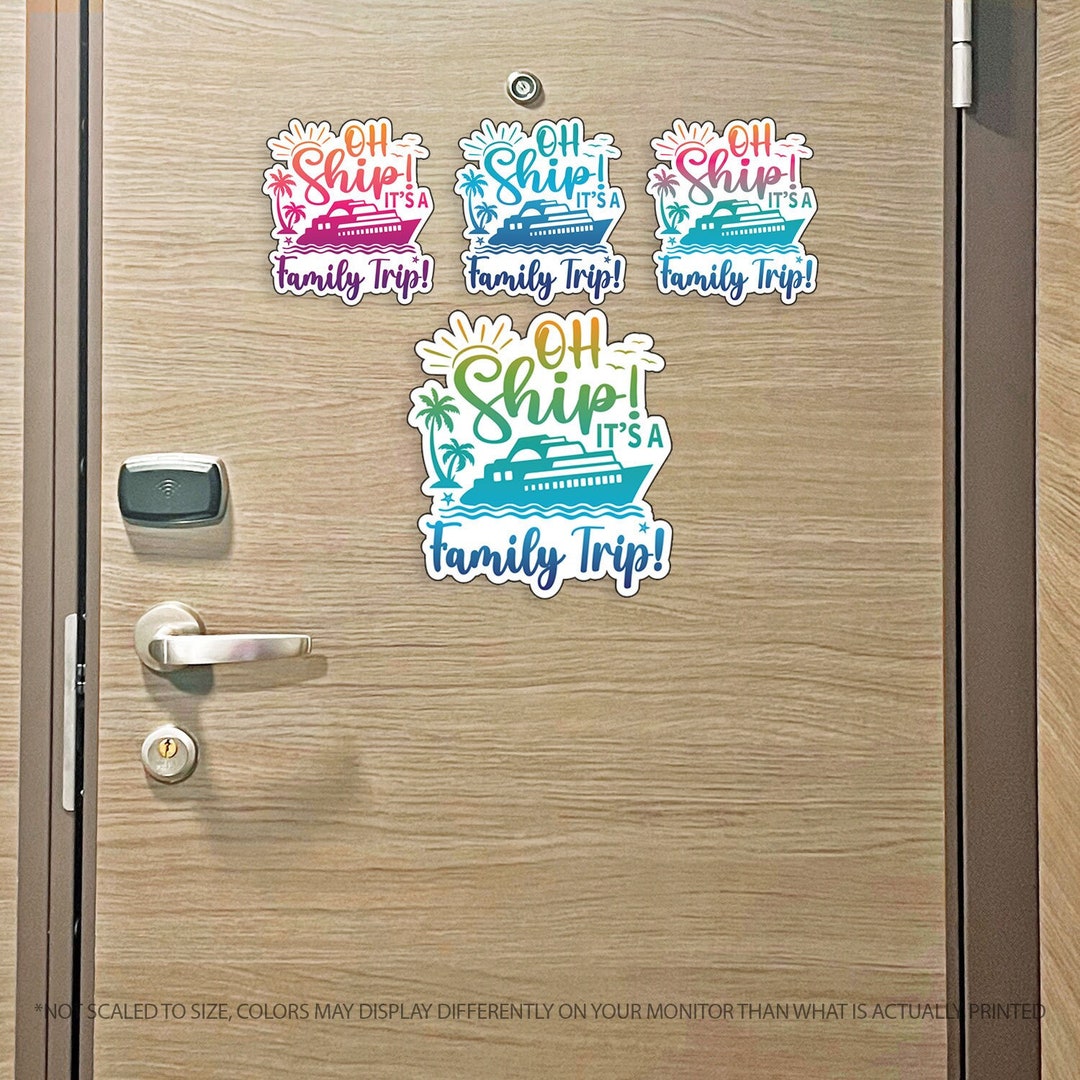 Oh Ship It's a Family Trip Colorful Cruise MAGNET for Magnetic Cruise ...