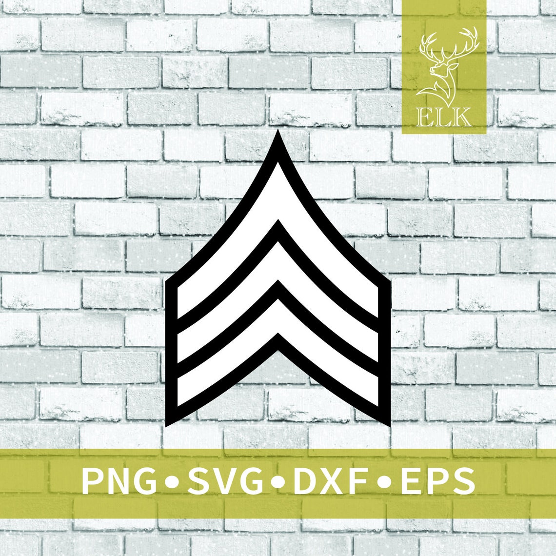 Sargeant Military Ranking Rank Army SVG (svg, Dxf, Eps, Png) Cut File ...