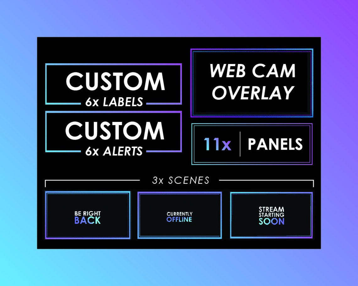 CUSTOM Streamer Twitch BUNDLE animated WEBM - Etsy
