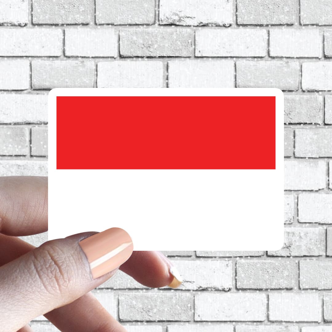 Indonesia Flag Sticker Indonesian Flag Country Sticker - Etsy