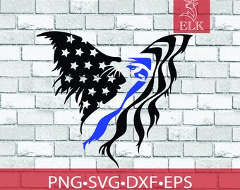 Eagle Blue Line Flag - Etsy