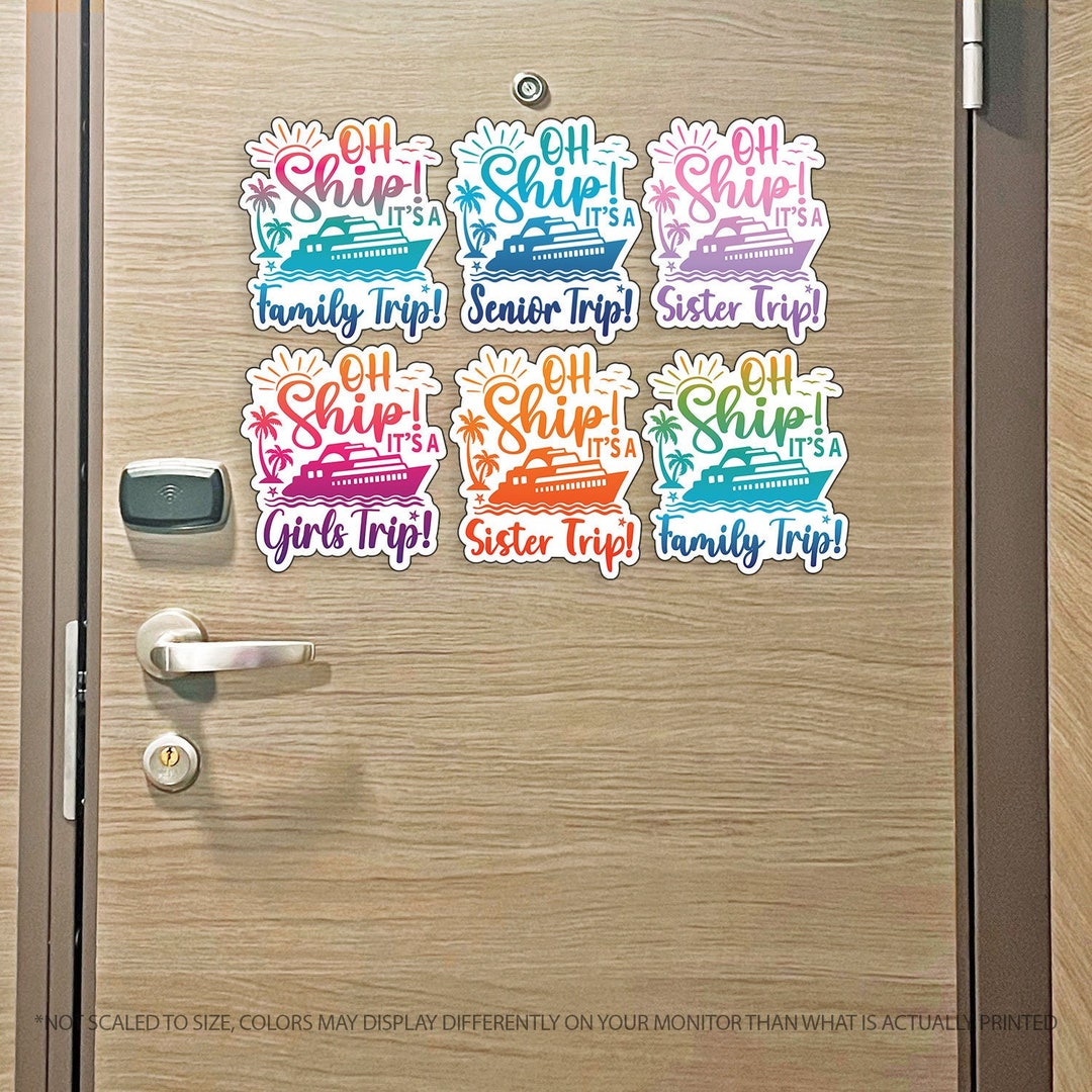Custom Oh Ship It's a Custom Trip Colorful Cruise MAGNET for Magnetic ...