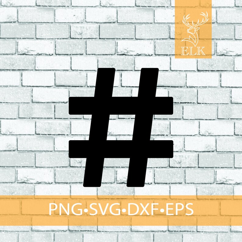 Hashtag Symbol Logo Pound SVG svg Dxf Eps Png | Etsy