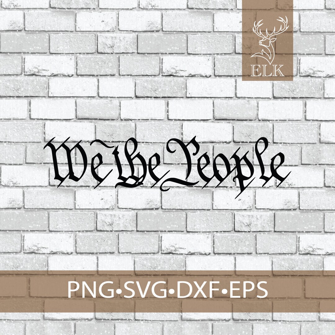 We the People the Preamble America Consitution SVG Cricut, Silhouette ...