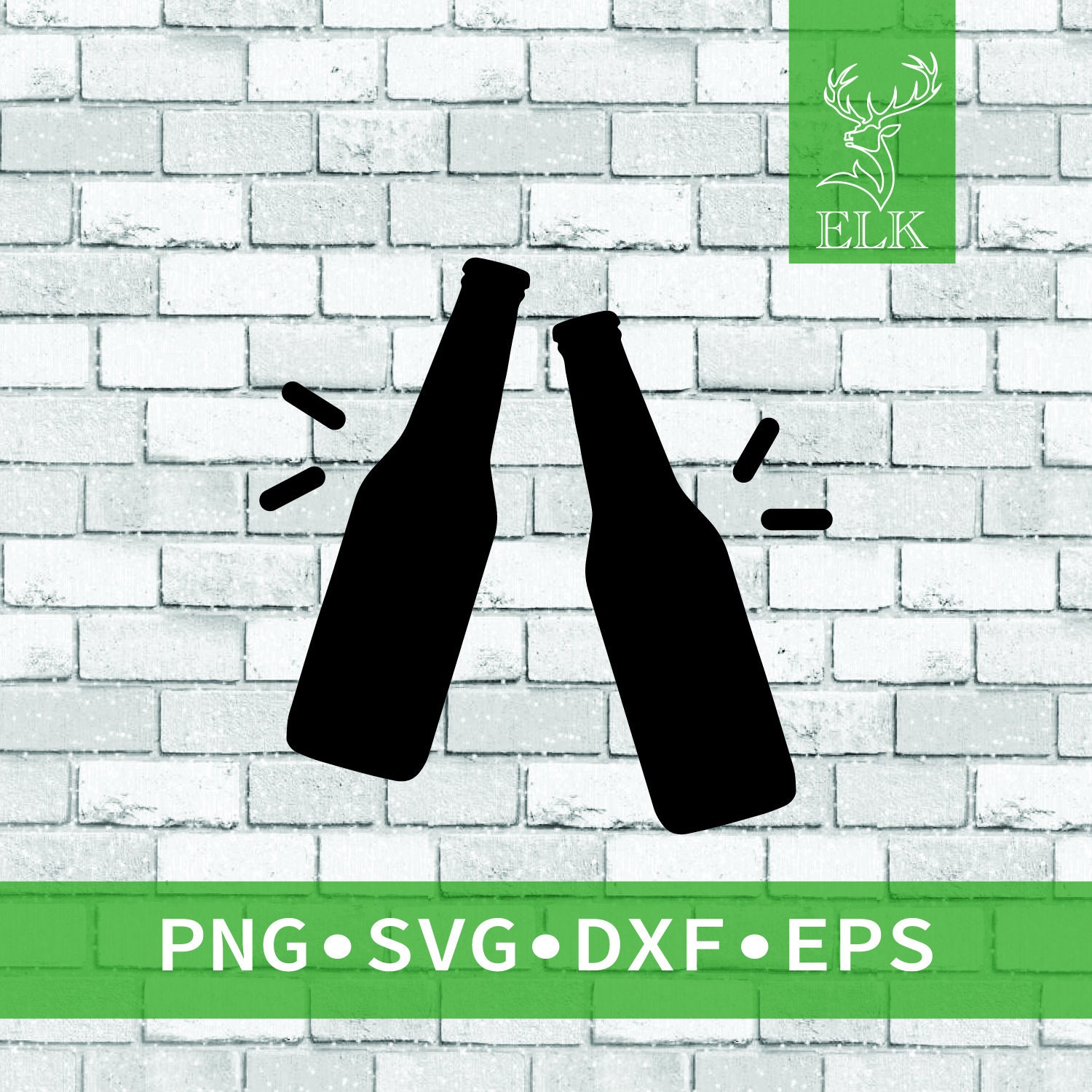 Beer Glass Bottles Clinking Clinging Cheers Svg Svg Dxf Etsy