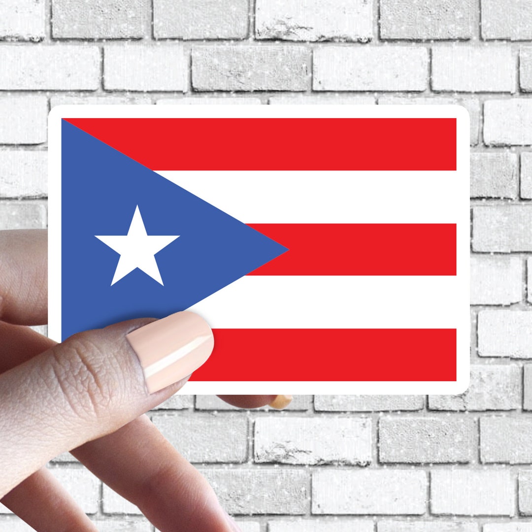 Puerto Rico Flag Sticker, Puerto Rican USA Country Sticker - Etsy