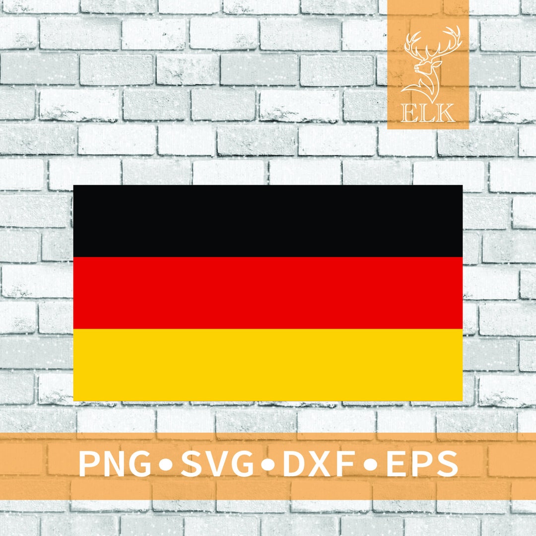 German Flag Svg, Germany Flag Svg svg, Dxf, Eps, Png Cut File for ...