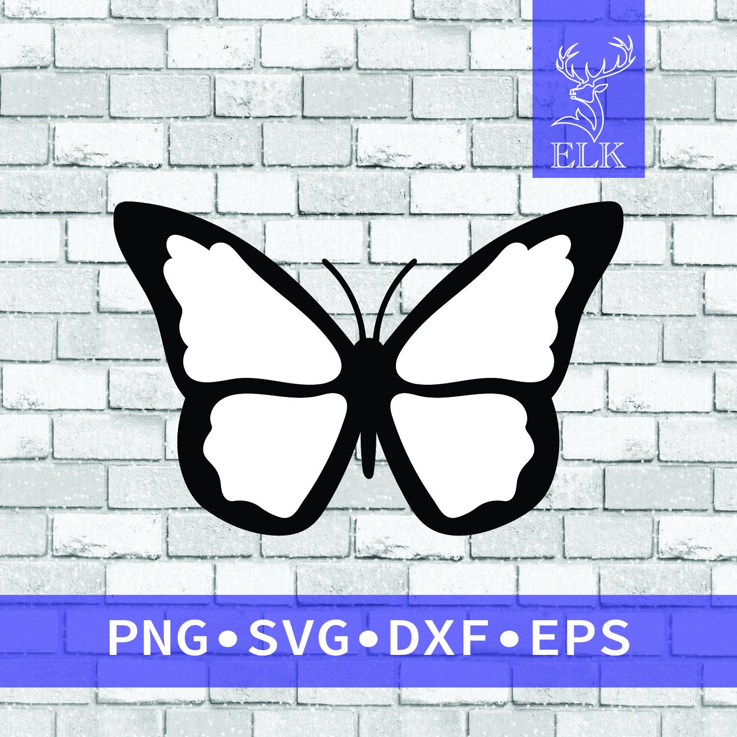 Simple Butterfly Wings SVG 2 Piece svg Dxf Eps Png | Etsy