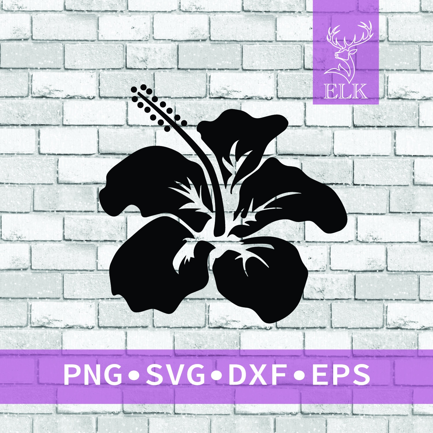 Hibiscus Flower Hawaiian Flower Hawaii SVG (svg, Dxf, Eps, Png) Cut ...