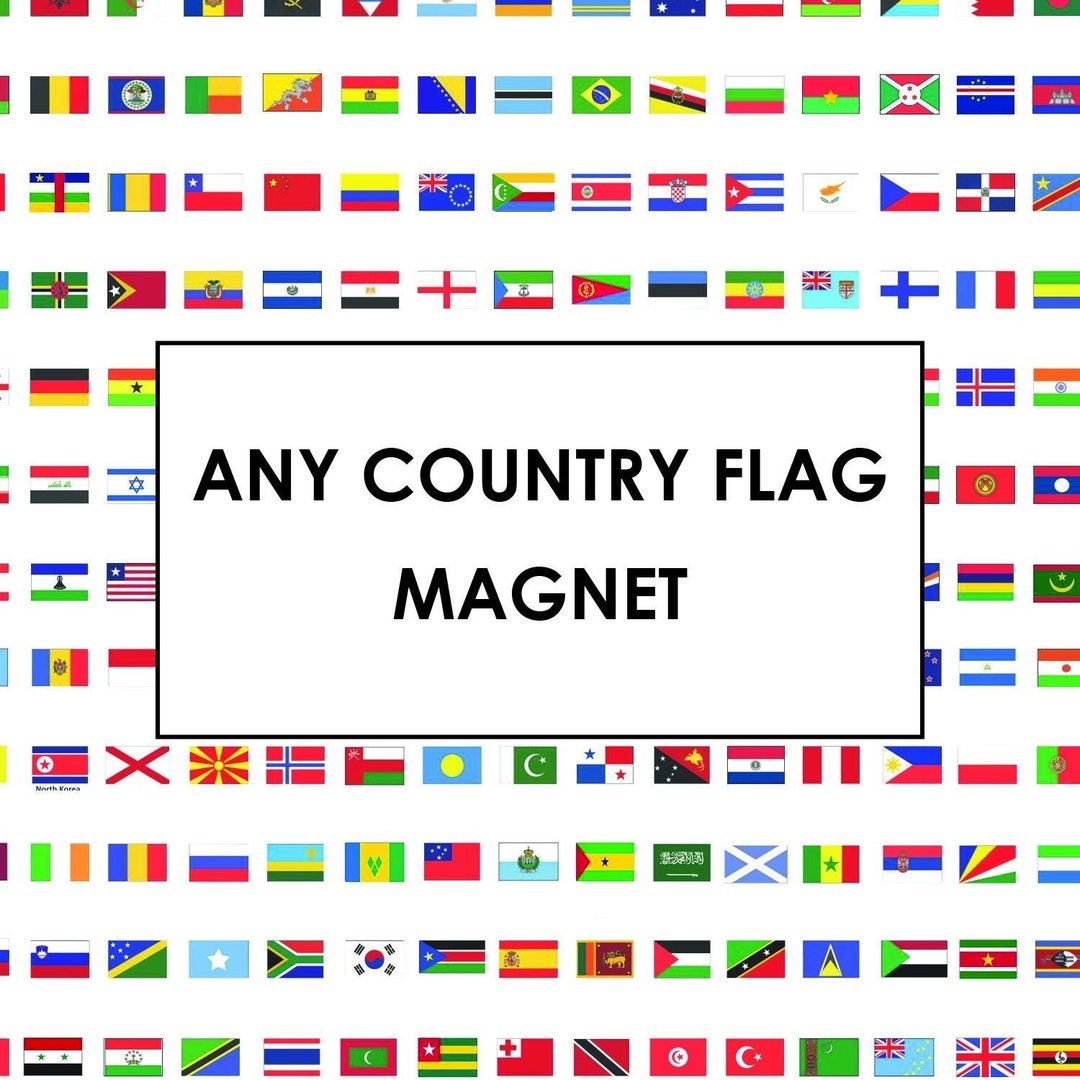 Any Country Flag Magnet - Etsy