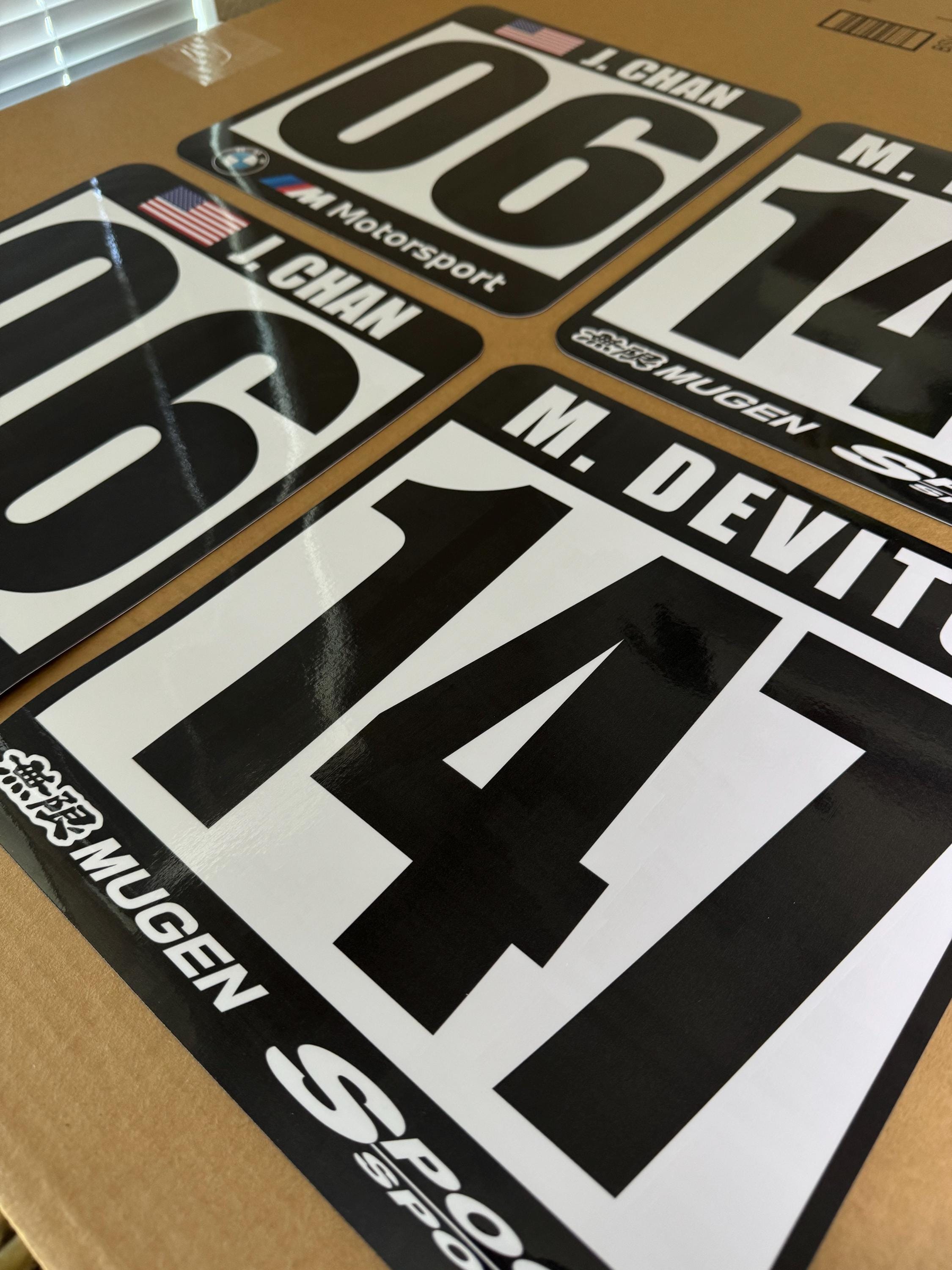 MAGNET Custom Track Autocross Race Car Number Plate - Reusable 1x Piece ...