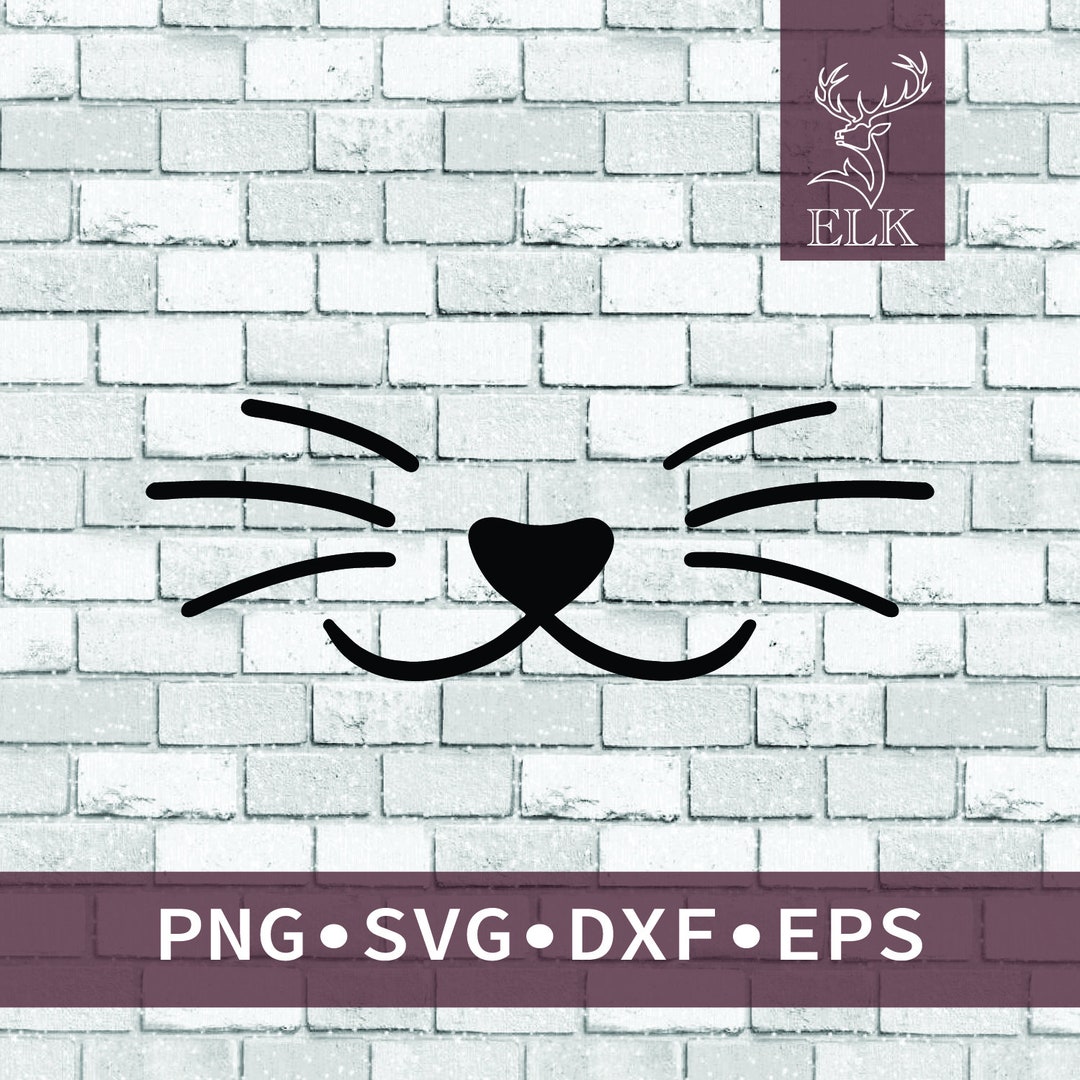 Kitty Cute Simple Cat Face SVG svg, Dxf, Eps, Png Cut File for Cricut ...