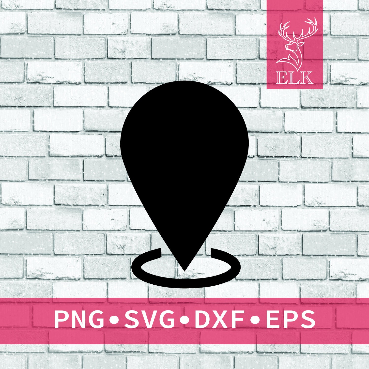 Dropped Pin Location Tag SVG svg Dxf Eps Png Cut File for - Etsy