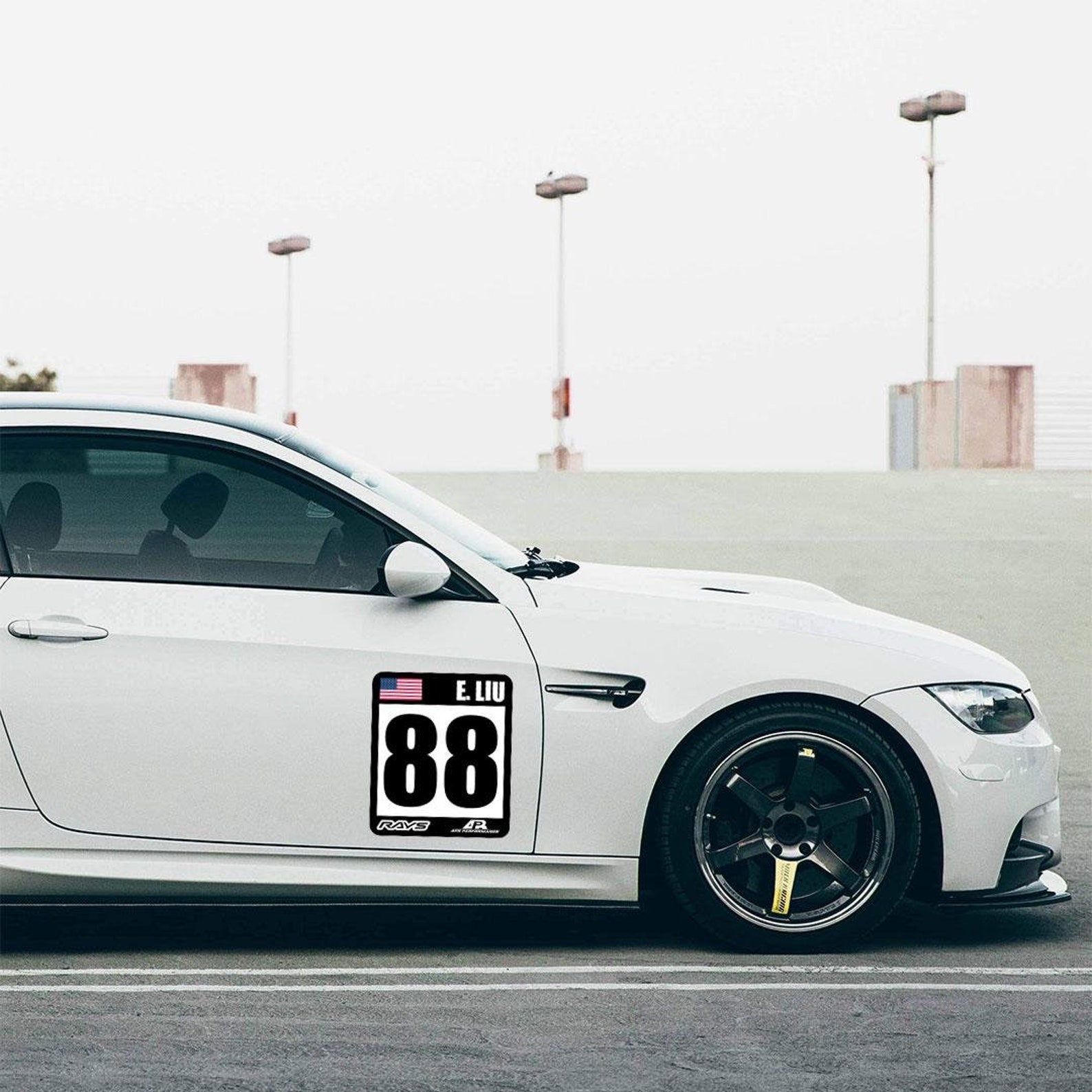 MAGNET Custom Track Autocross Race Car Number Plate - Reusable 1x Piece ...