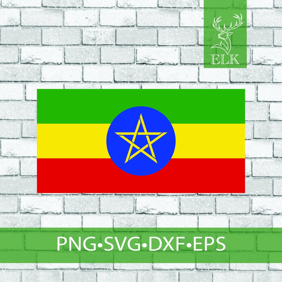 Ethiopia Flag Svg, Ethiopian Flag Svg svg, Dxf, Eps, Png Cut File for ...