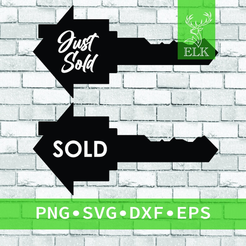 Just Sold or Sold House Key Cut Out Template Real Estate Agent - Etsy