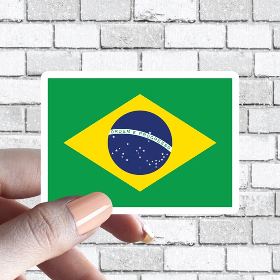 Brazil Flag Brazilian Flag Country Sticker - Etsy
