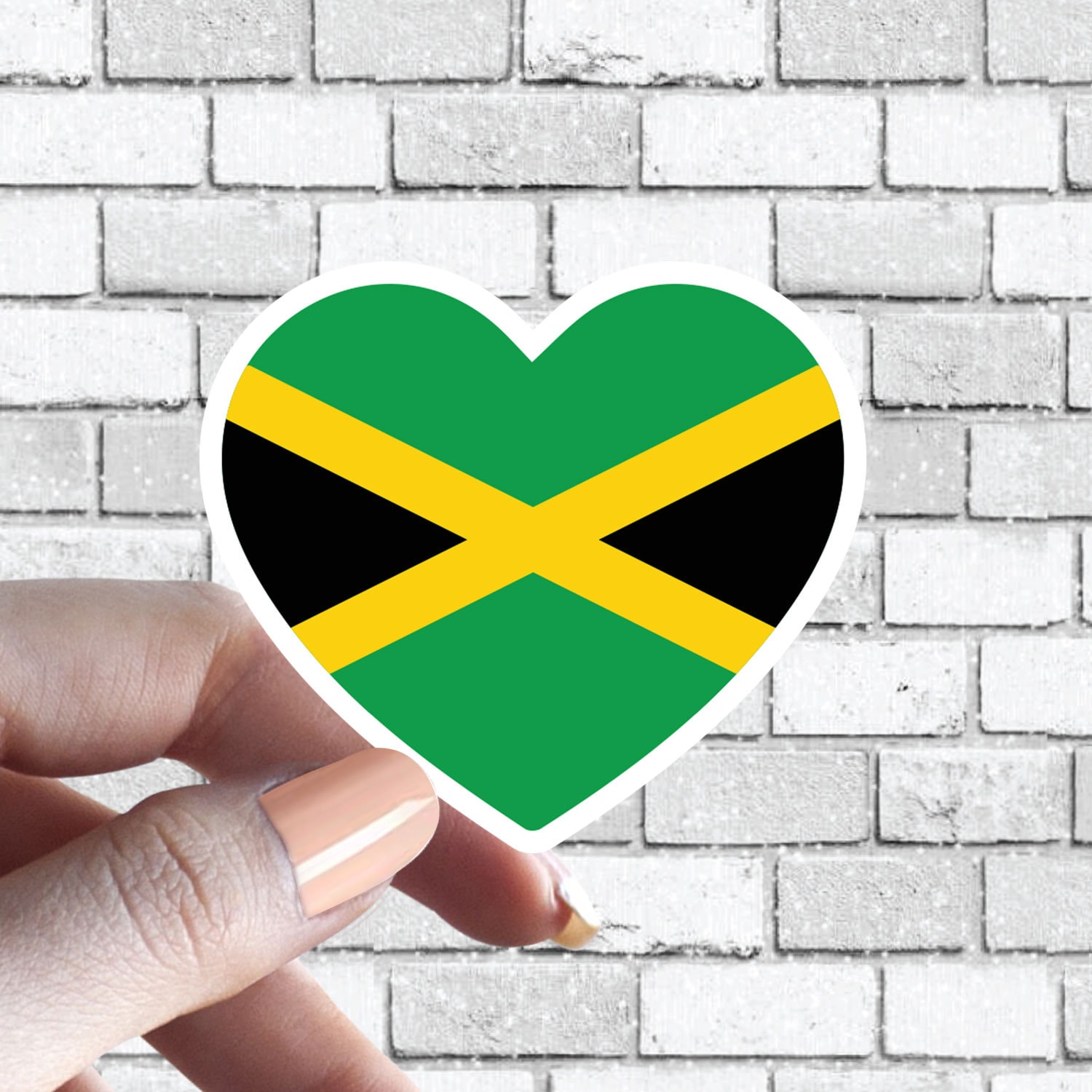 Heart Jamaica Flag Sticker Jamaican Flag I Love Jamaica | Etsy