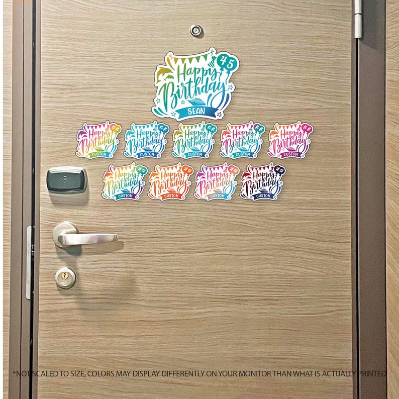 Custom Happy Birthday Cruise MAGNET for Magnetic Cruise Doors - Add ...