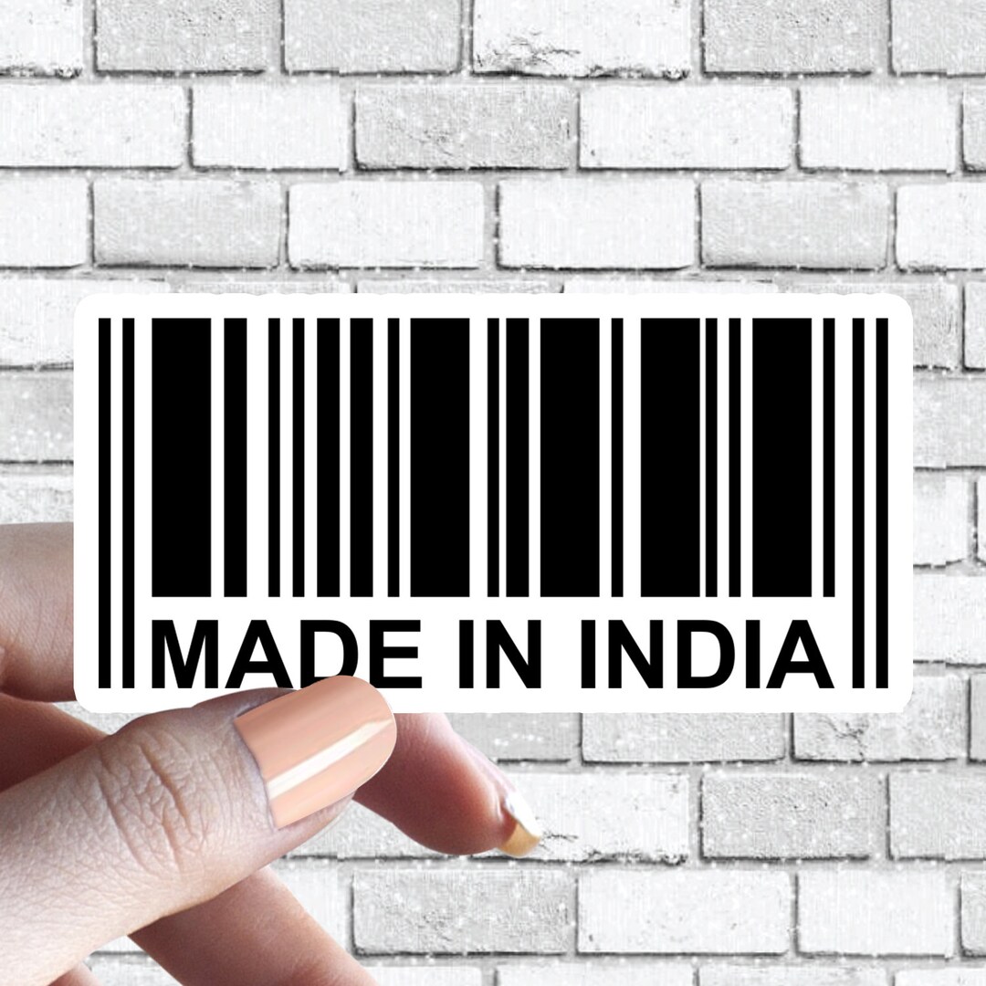 Made in India Sticker, indian Pride Country Barcode Sticker - Etsy.de