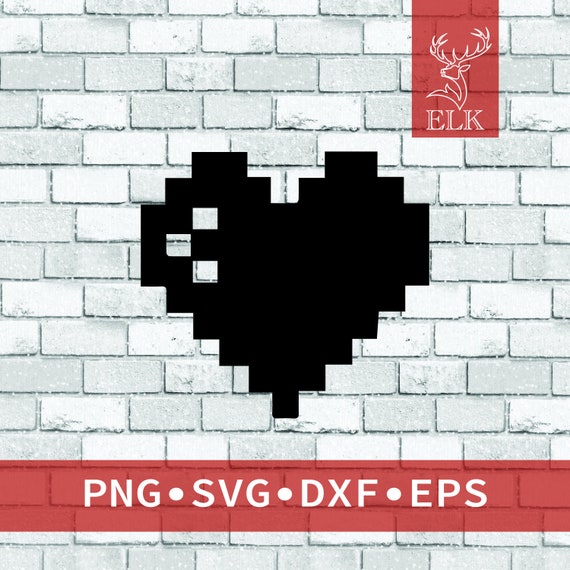 Pixel Heart Svg Gamer Heart Svg Game Life Heart Svg Gaming - Etsy Canada
