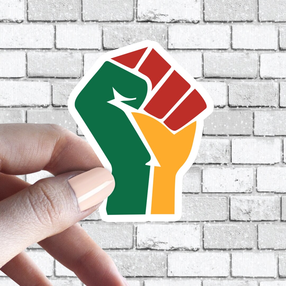 Black Lives Matter Fist BLM African Colors Africa Sticker - Etsy