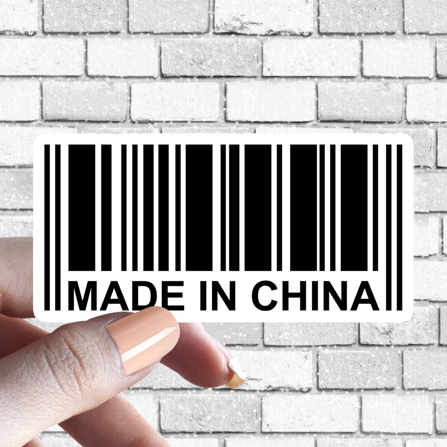 Made in China Sticker Chinese Pride Country Barcode Sticker - Etsy UK