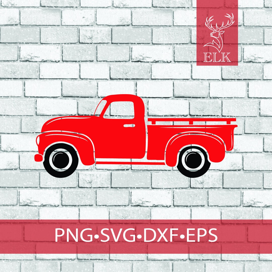 Red Truck Template SVG (svg, Dxf, Eps, Png) Cut File for Cricut ...