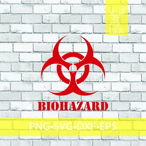 Biohazard With Text SVG Biohazard Warning Warning Sign - Etsy