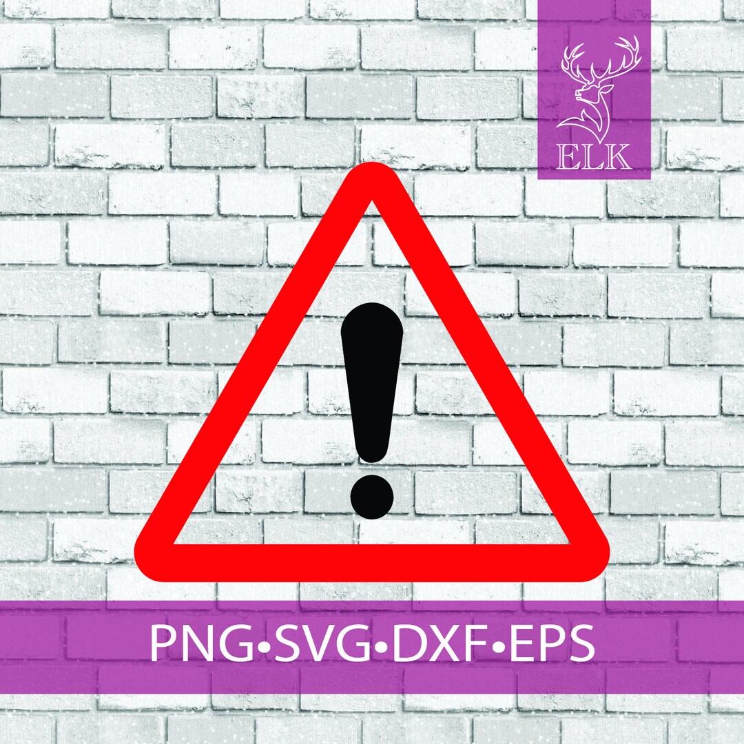 Warning Caution Sign Blocked Symbol SVG svg, Dxf, Eps, Png Cut File for ...