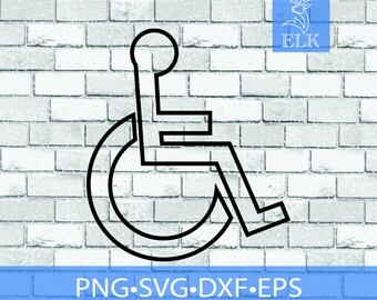 Handicap Handicapped Sign Symbol Wheelchair Wheel Chair SVG | Etsy