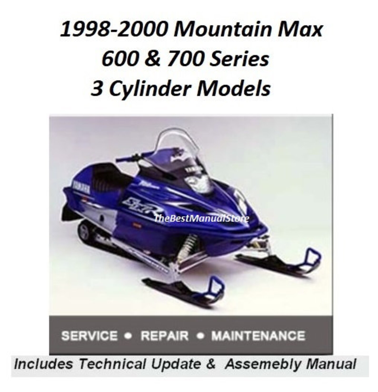 1998-2000 Yamaha Mountain Max 600 700 Series Snowmobile Service Repair Maintenance Shop Manual ...