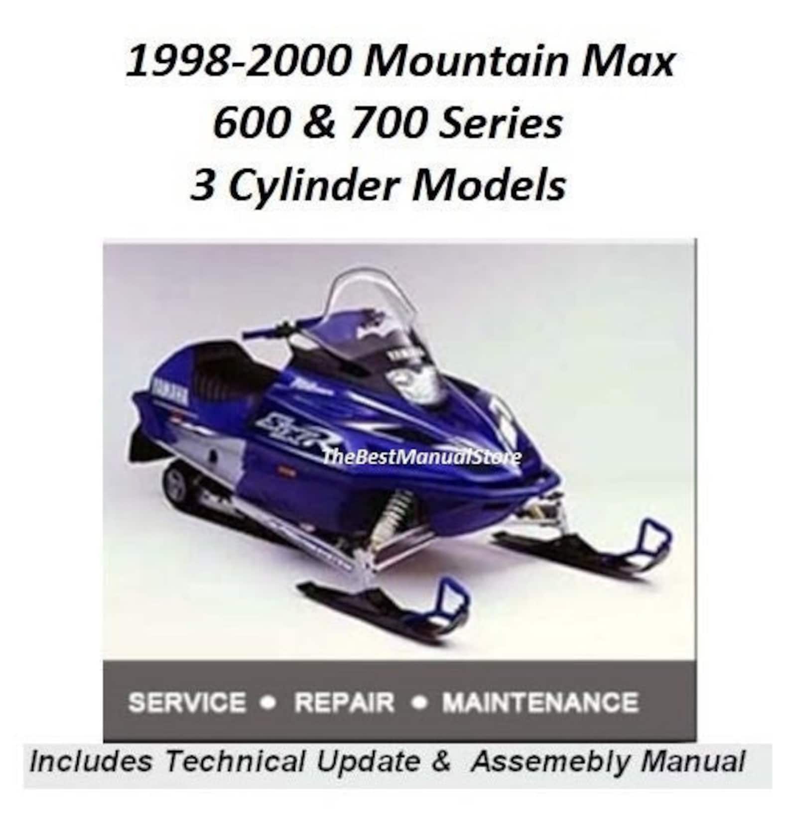 1998-2000 Yamaha Mountain Max 600 700 Series Snowmobile Service Repair ...