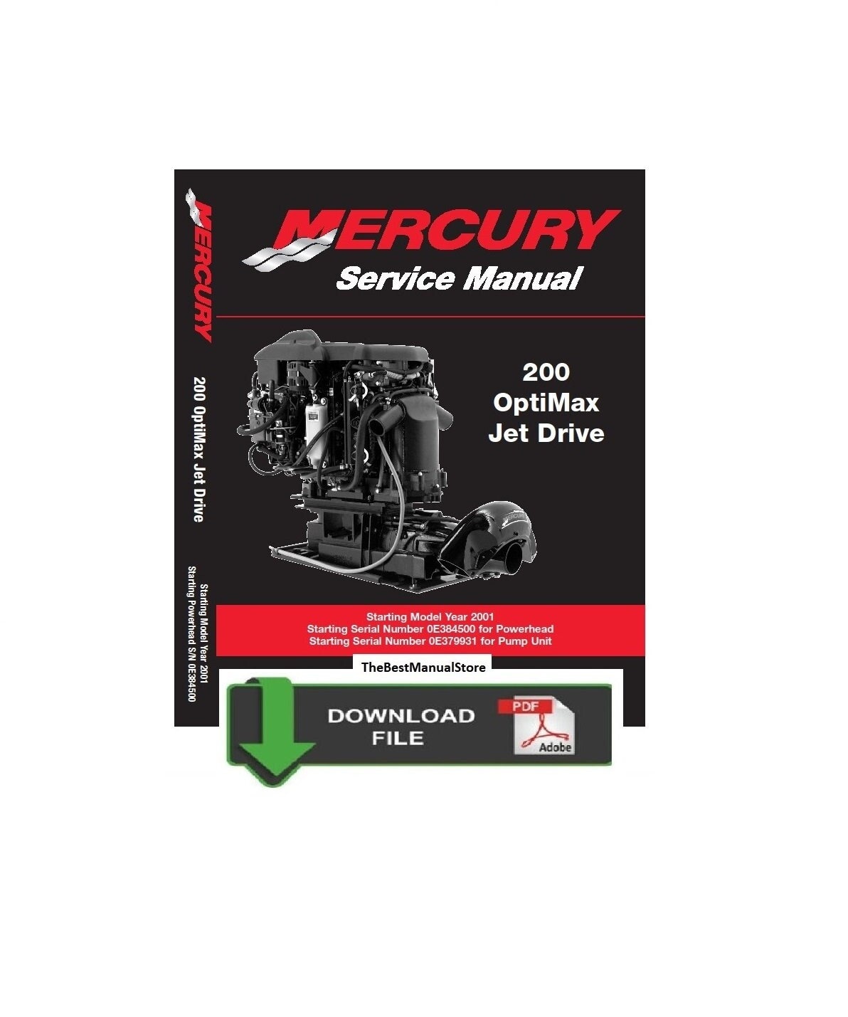 Mercury 200hp Optimax Jet Drive Service Shop & Repair Manual - Etsy
