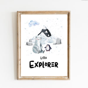 Little Explorer Printable Sign, Little Explorer Nursery Sign, Bear Wall ...