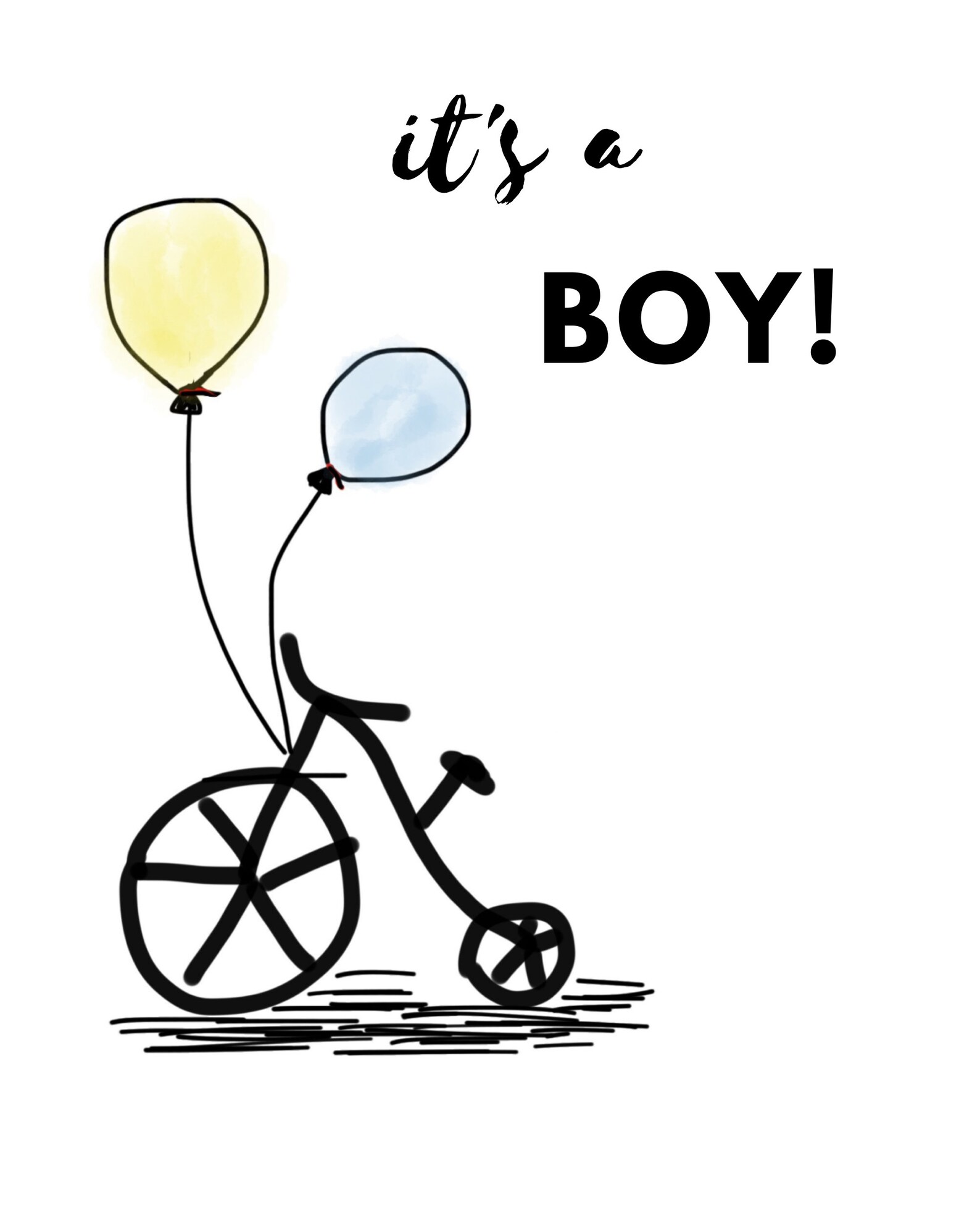 Printable It's a Boy Sign Printable Wall Art Home Decor | Etsy