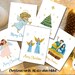 Digital Christmas Folded Cards Set, Folded Cards, Printable Christmas ...